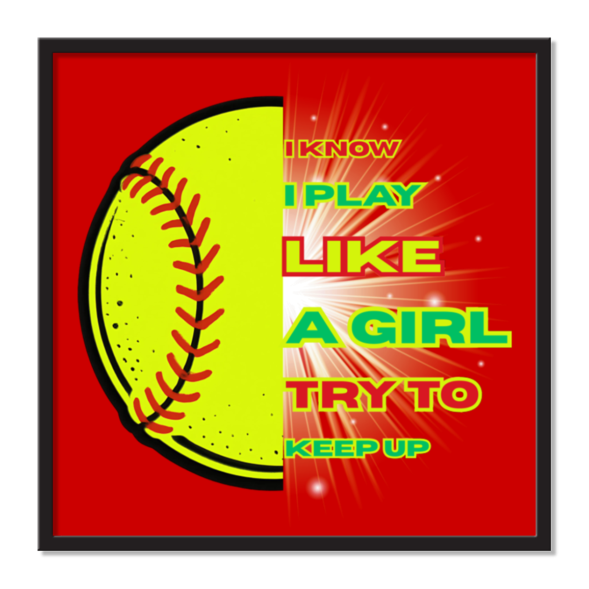 Drippin Glow Collection I Know I Play Square AirFrame Photo Tile – Neo – Self Care Life